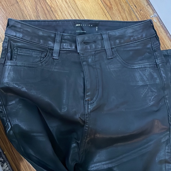 ASOS | Pants & Jumpsuits | Asos Black Leather Flared Pants | Poshmark